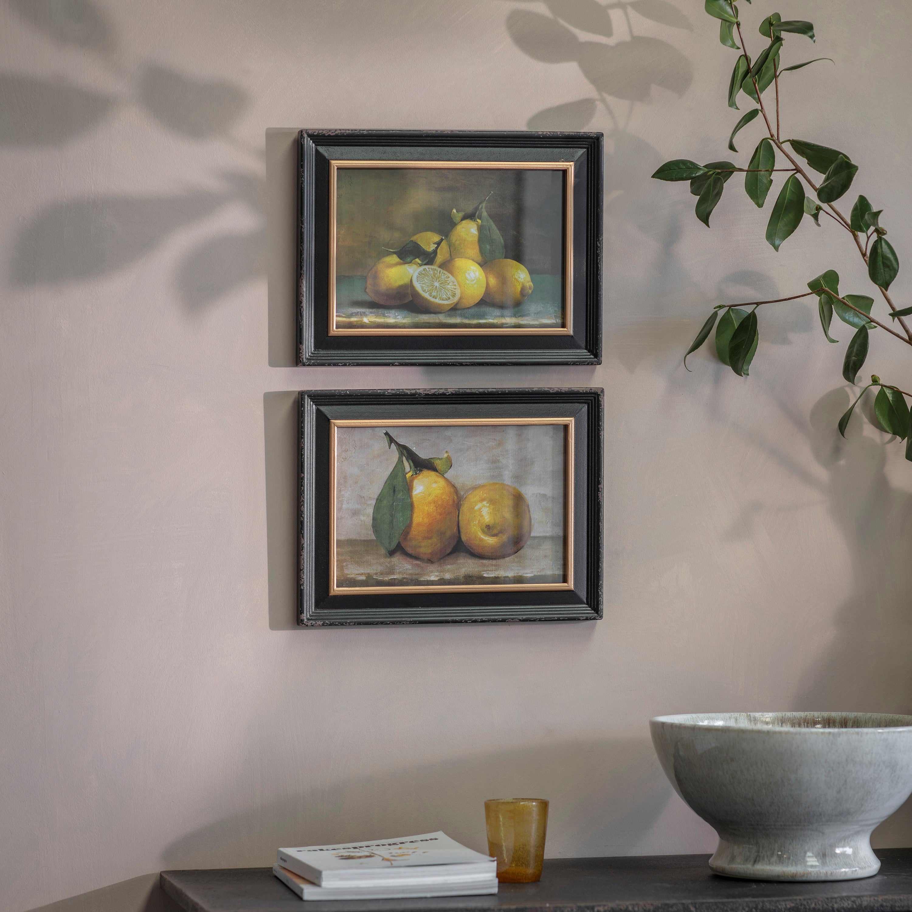 Croston Set of 2 Lemon Framed Prints – One.World