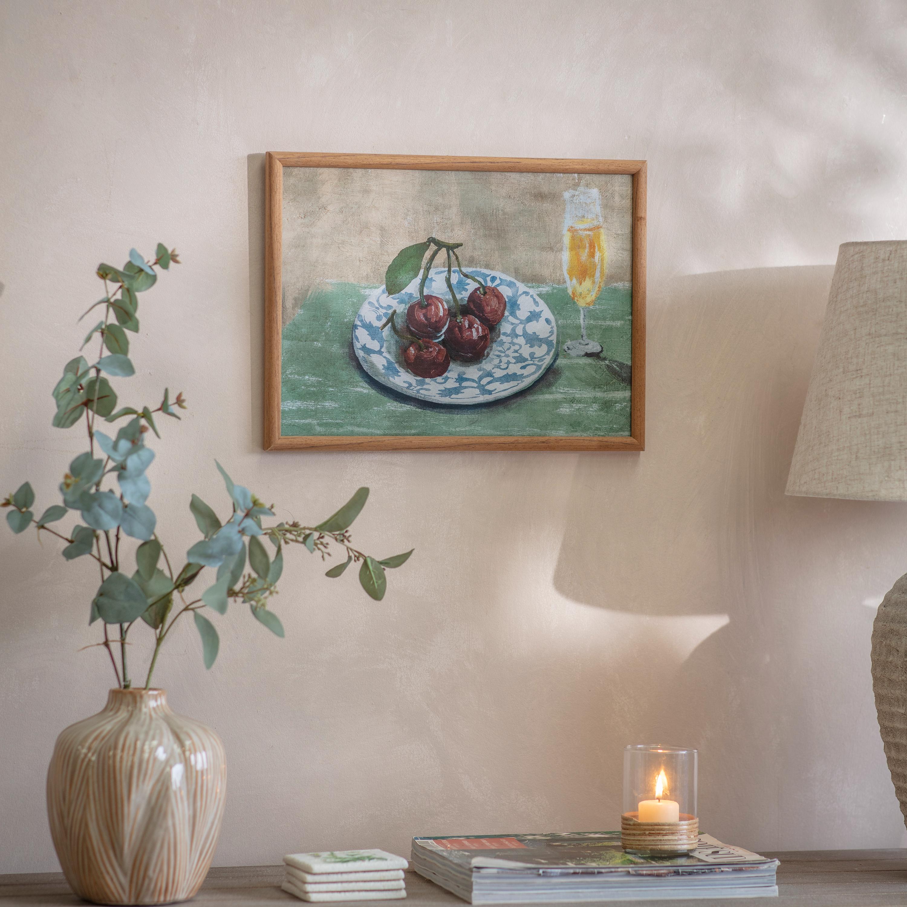 Croston Cherries and Champagne Framed Print – One.World